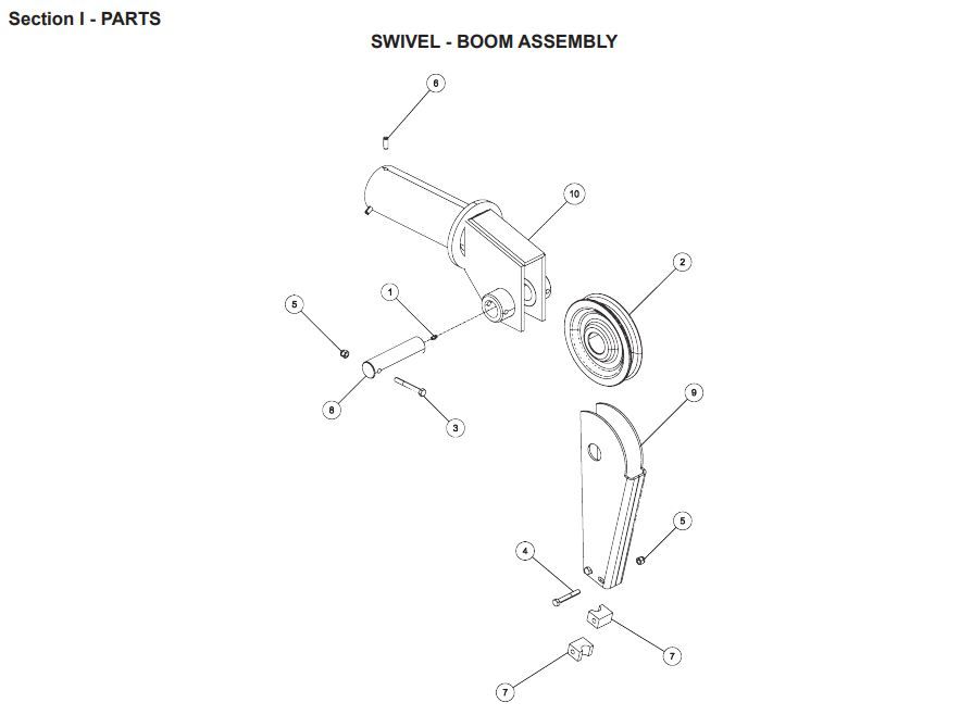 Purpose Wrecker Schematic For Holmes DTU Gen3 Swivel Boom Assembly (2023)